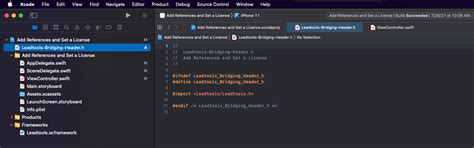 Add References And Set A License Ios Swift Leadtools Sdk Tutorials Help