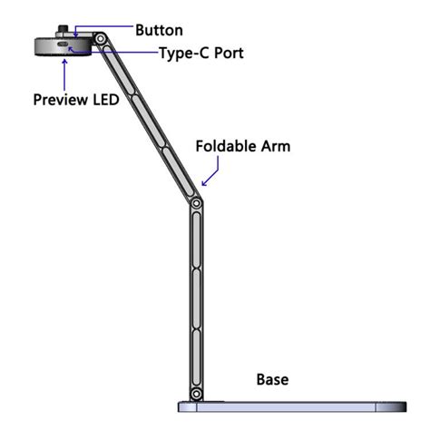 Foldable Flexible Mini Desktop High Speed Scanner Document Capture Camera Visual Presentation