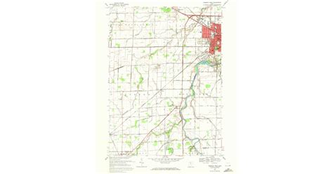 1969 Map Of Fremont West Sandusky County Oh — High Res Pastmaps