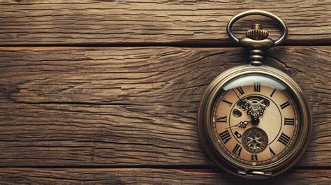 Premium Photo Clock On Old Wooden Wall Background