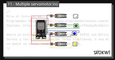 Servomotores Y Sus Botones Wokwi Esp32 Stm32 Arduino Simulator