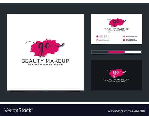 Initial Go Feminine Logo Collections And Business Vector Image