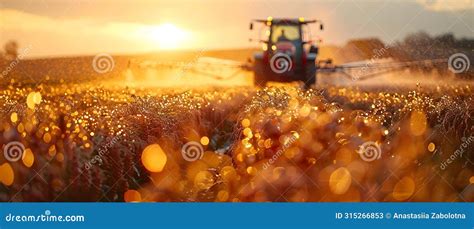 Concept Agricultural Innovation Crop Yield Irrigation Boosts Soybean Yields A Sunset Symphony