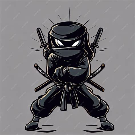Premium Vector Ninja Character Artwork Stealthy Vector Illustration
