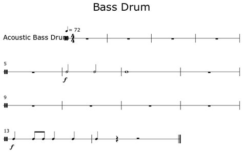 Bass Drum Sheet Music For Drum Set