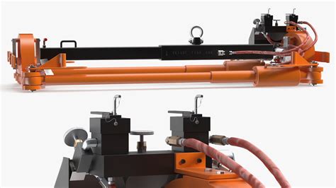 3d Hydraulic Rail Puller Mounted On Track Turbosquid 2411158