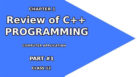 Review Of C Programming Part 1 Chapter 1 Plus Two Computer Application Commerce