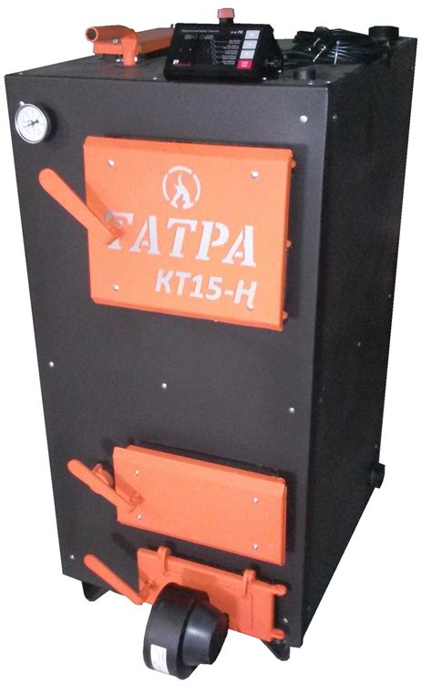 Котел отопления твердотопливный длительного горения для дома на дровах Татра КТ15 Н с