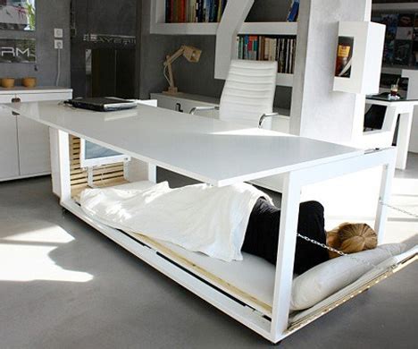 Theres A Bed Hidden Inside This Ordinary Looking Work Desk Designs