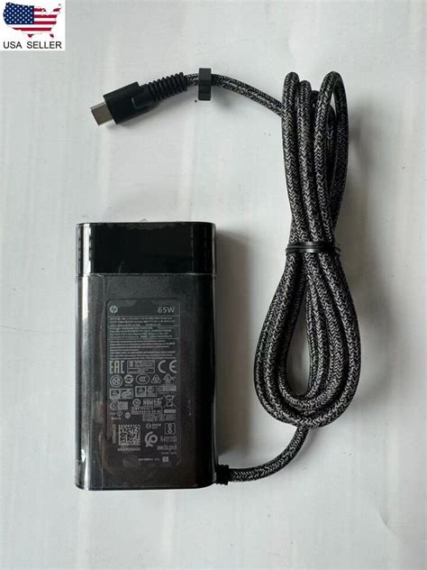 New Genuine Oem 65w Usb C Ac Adapter Charger For Hp Spectre X360 13 14