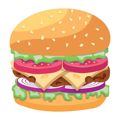 Burger Clipart Vector Art Icons And Graphics For Free Download