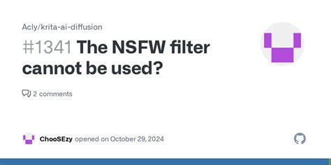 The NSFW Filter Cannot Be Used Issue Acly Krita Ai Diffusion GitHub
