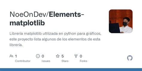 GitHub NoeOnDev Elements matplotlib Librería matplotlib utilizada en python para gráficos