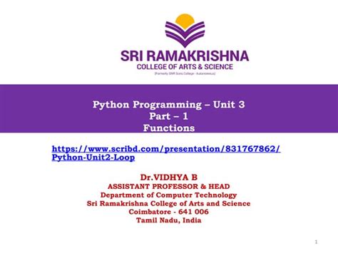 Pythonfunctionsmodules User Define Functions Pptx