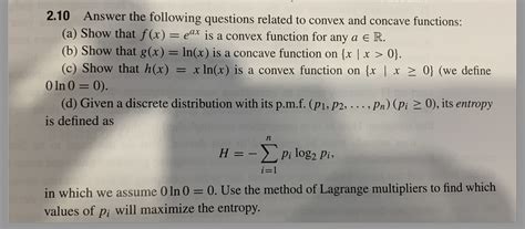 solved 2 10 answer the following questions related to convex