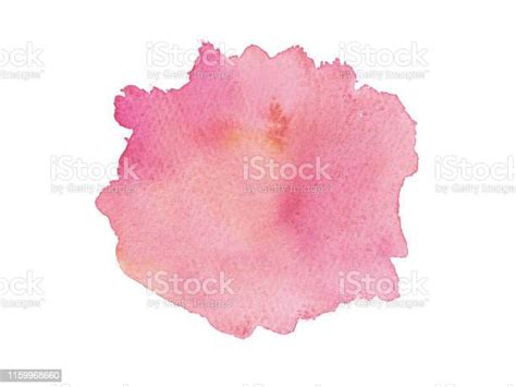 수채화 젖은 분홍색 산호와 오렌지 브러시 스트로크 흰색 배경에 격리 0명에 대한 스톡 벡터 아트 및 기타 이미지 0명 가득 찬 고풍스런 Istock