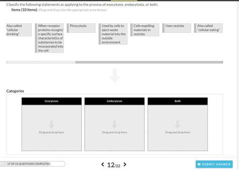 [get Answer] Classify The Following Statements As Applying To The Process Of Exocytosis