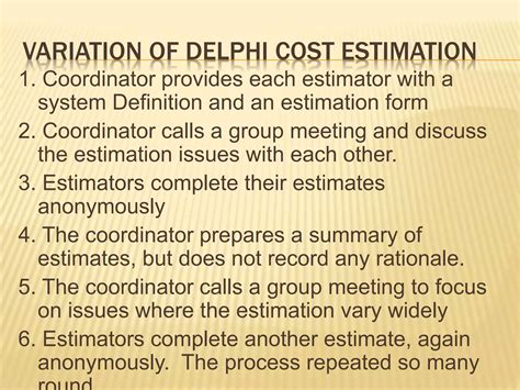 Software Cost Estimation Techniques Ppt