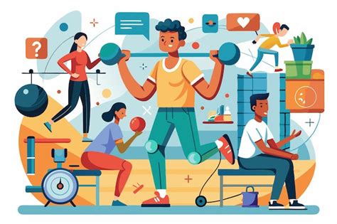 Participants Engage In Various Physical Therapy Exercises Showcasing