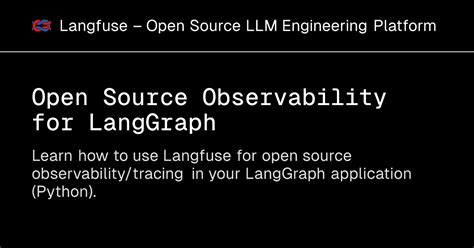 open source observability for langgraph langfuse