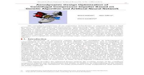 Pdf Aerodynamic Design Optimization Of Centrifugal Compressor
