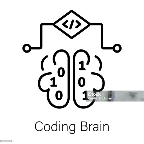 Coding Brain Stock Illustration Download Image Now Binary Code