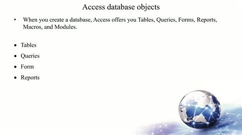 Introduction To Ms Access Database Pptx