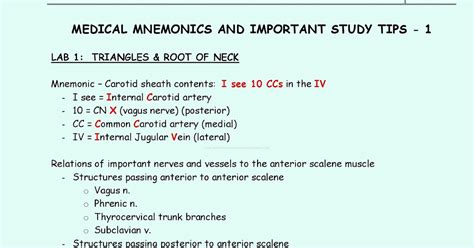 Thyrocervical Trunk Mnemonic