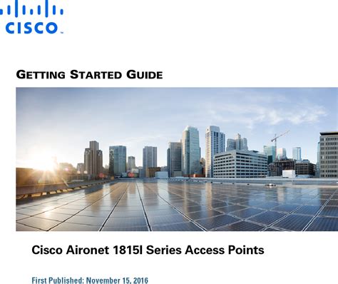 Cisco Systems 102108 Cisco Aironet 802 11ac Dual Band Access Points User Manual Ap1815igetstart
