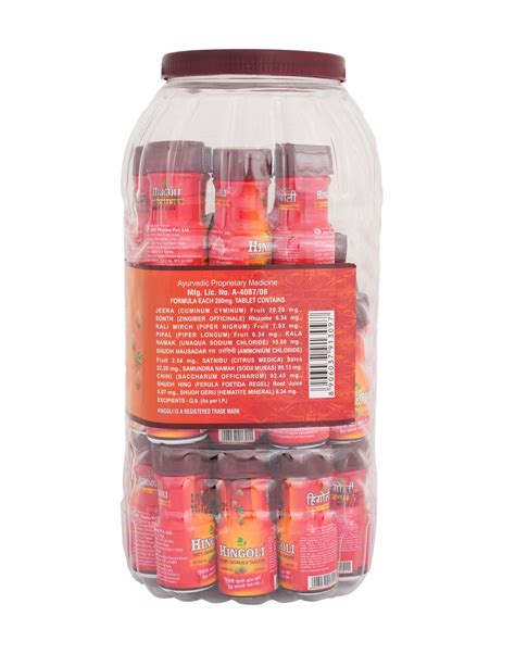Hingoli Digestive Tablet Candy Jar 40 Bottles Bulk Pack Satmola