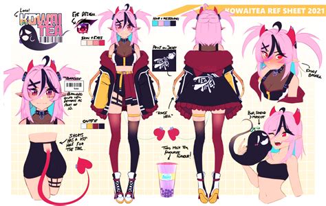 Vtuber Reference Sheet Template