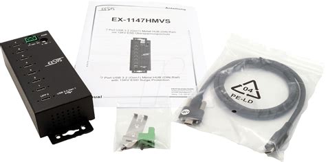 Exsys Ex1147hmvs Usb 3 0 7x C Port Industrial Hub 15 Kv Eds Din Rail At Reichelt Elektronik