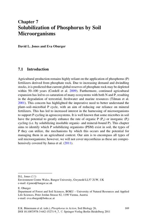 Pdf Solubilization Of Phosphorus By Soil Microorganisms