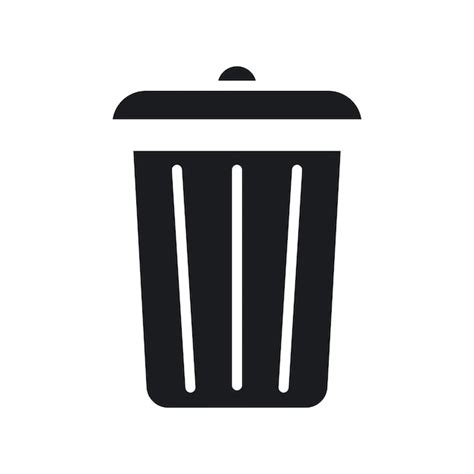 Premium Vector Trash Icon Set Delete Button Garbage Rubbish Basket Vector Symbol Junk Bucket