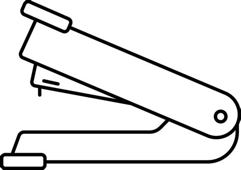 Black Outline Stapler Icon In Flat Style 24886055 Vector Art At Vecteezy