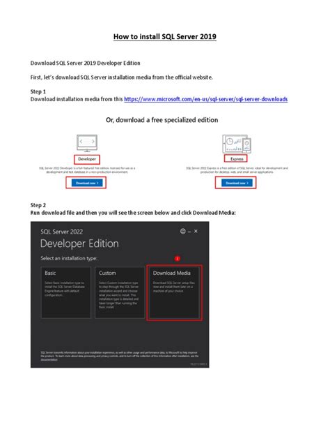 how to install sql server 2019 pdf microsoft sql server computer file