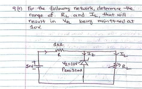 Solved For The Following Network Determine The Range Of RL Chegg Com