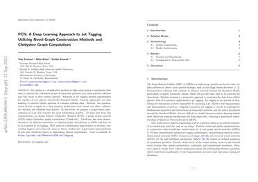 PCN A Deep Learning Approach To Jet Tagging Utilizing Novel Graph