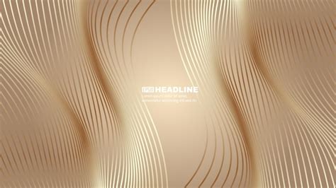 Premium Vector Golden Waveform Swing Smooth Luxurious Texture Line