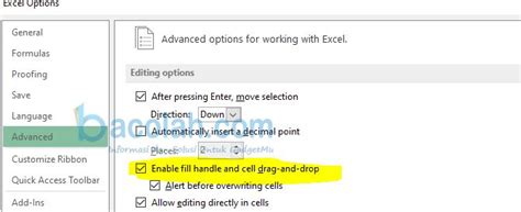 Cara Memperbaiki Error Cell Drag Drop Di Excel