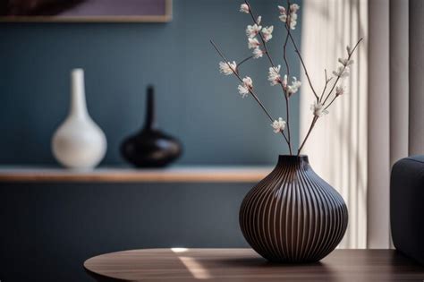 Premium Photo Simple Minimal Elegant Scene With Vase And Flowers On