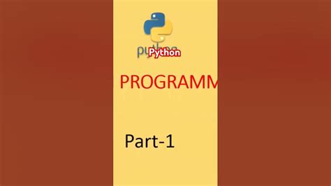 Python Programming Part 1 Shorts Youtube