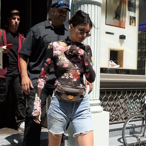 Kendall Jenner Wearing A See Thru Top While Out In NYC