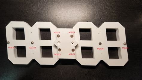 7 Segment Rgb Led Clock Using Neopixels Por G Paul Descargar Modelo Stl Gratuito