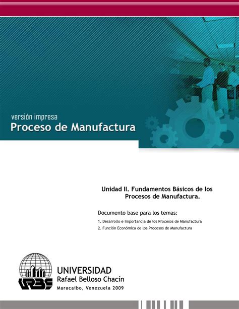 Pdf Procesos De Manufactura 2 Unidad Ii Fundamentos Básicos De Los