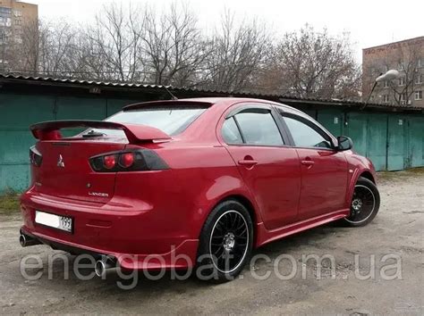 Купить Митсубиси Лансер 10 накладка на бампер задний Зодиак, Mitsubishi ...