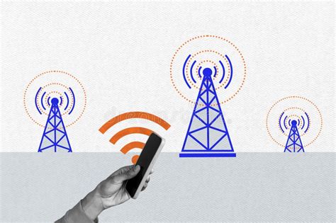 Composite Trend Artwork Sketch Image D Photo Collage Of Hand Hold Smartphone Wifi G Internet