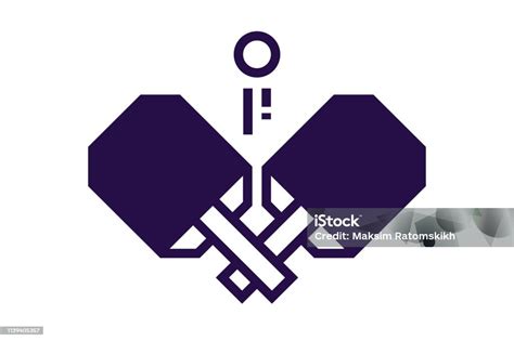 Logo Ping Pong Ikon Pingpong Logo Atau Simbol Tenis Meja Vektor Bermain Raket Untuk Ping Pong