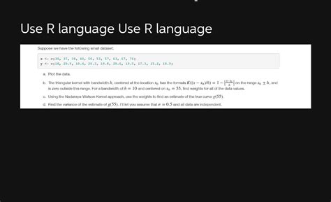 Answered Use R Language Use R Language Suppose Bartleby