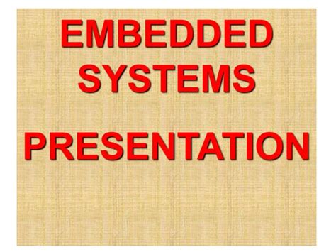 Embedded Systems Presentation Uses As Iot Ppt